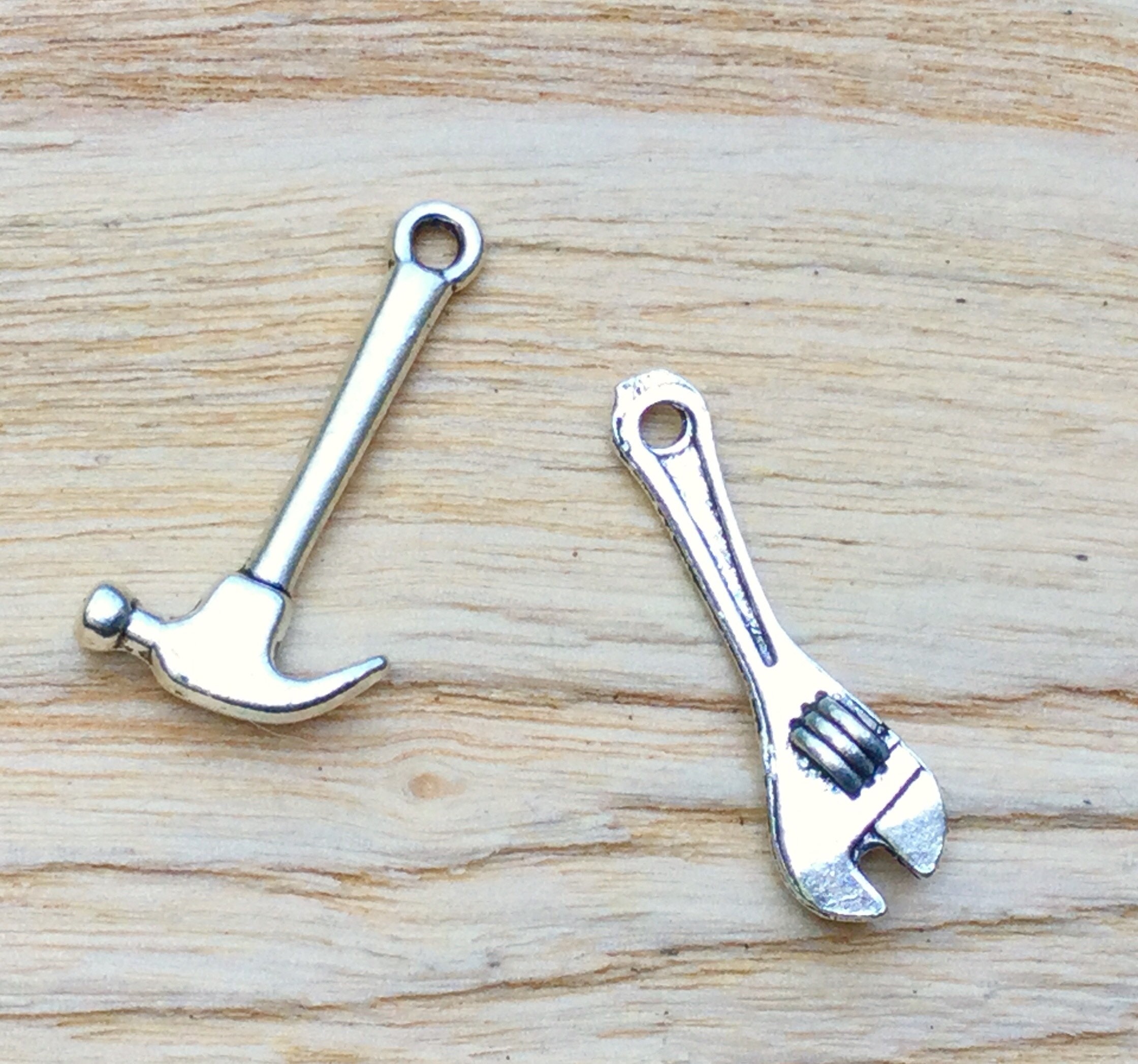 1/2/5 Silver Wrench Charms Tool Charms Gift for Handyman | Etsy