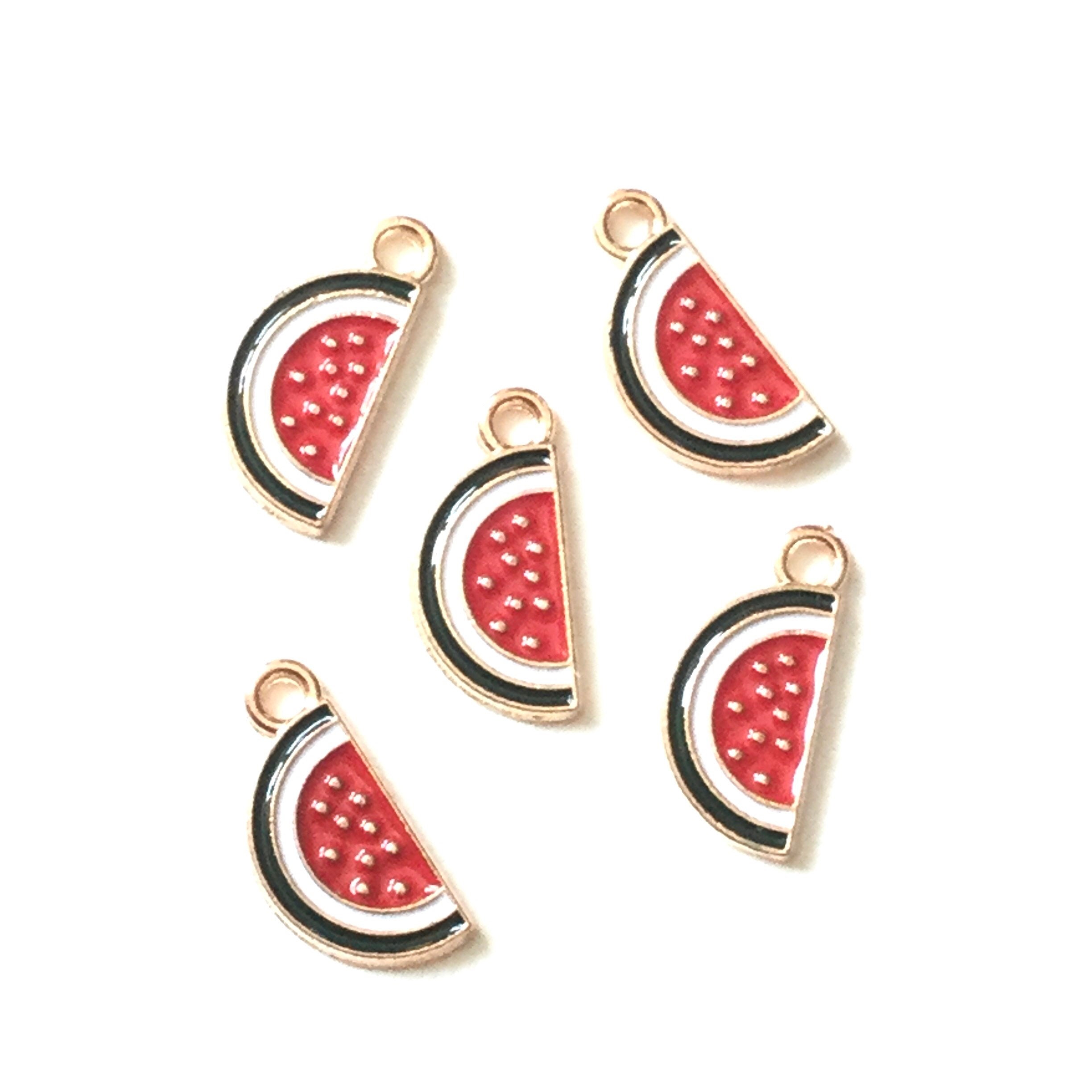 Enamel Watermelon Charms for Watermelon Jewelry and - Etsy