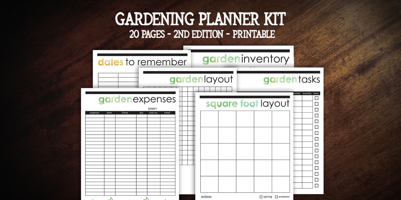Garden Planner, Garden Journal, Garden Tracker, Garden Printable ...