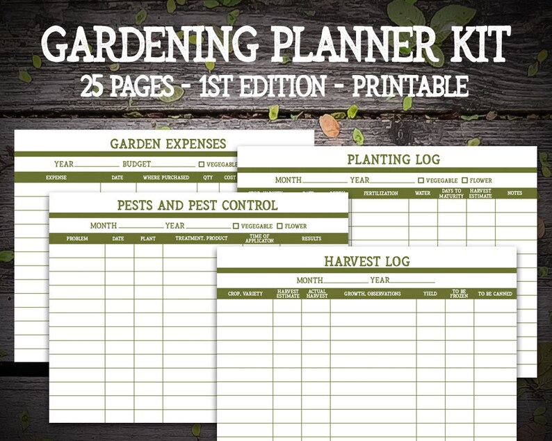 Garden Planner, Garden Journal, Garden Tracker, Garden Printable ...