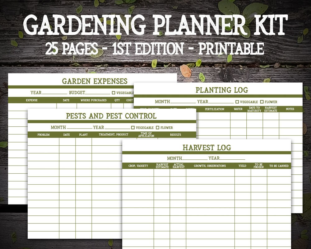 Garden Planner, Garden Journal, Garden Tracker, Garden Printable ...