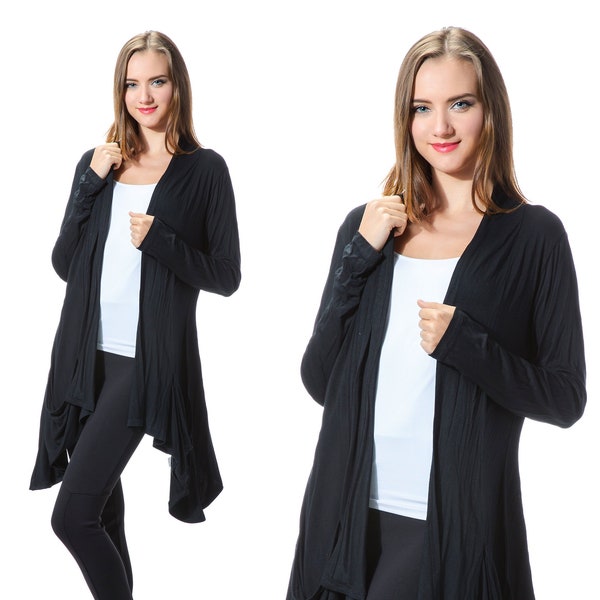 Long Wrap Cardigan - Etsy