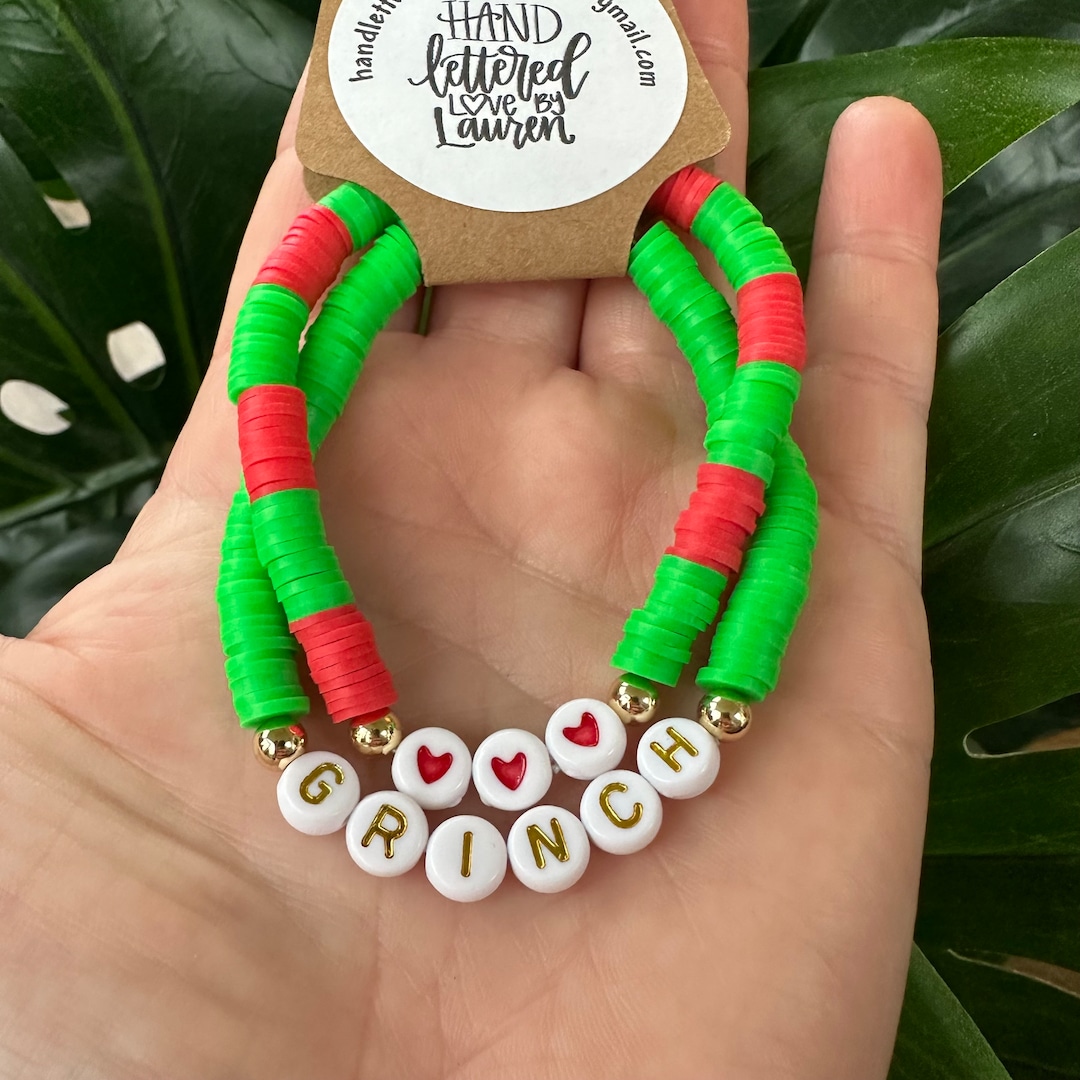 Christmas Grinch Bracelet Set - Etsy