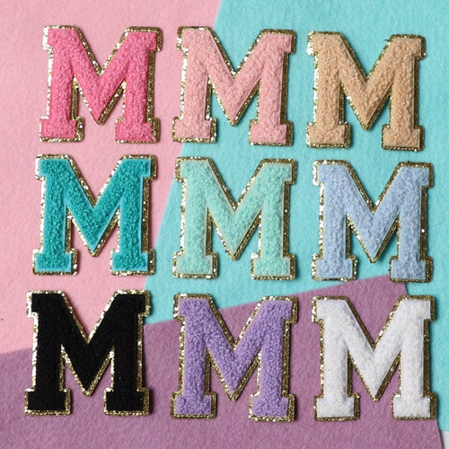 Glitter Varsity Patch Chenille Patch Chenille Letter | Etsy