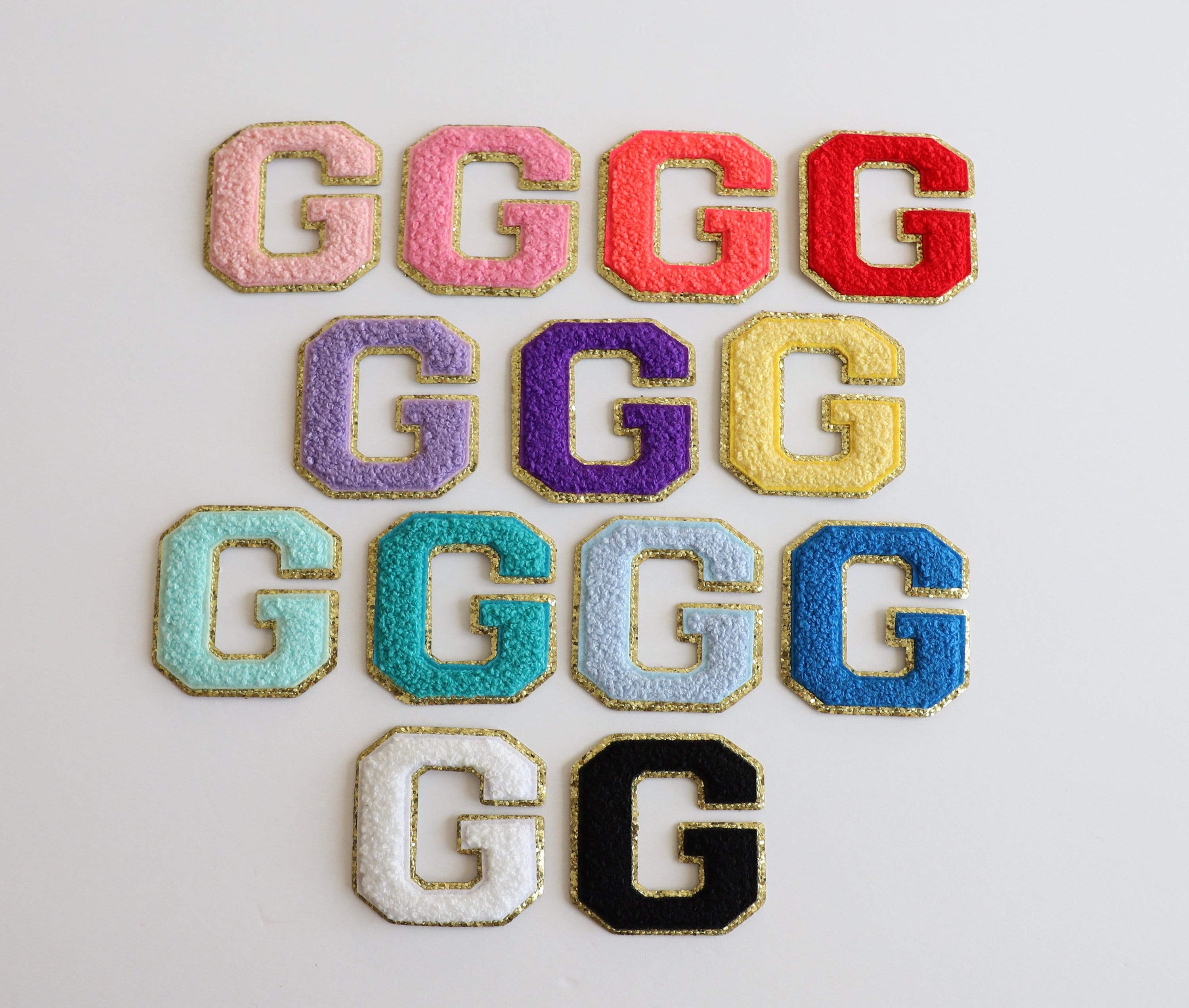 Stick on G Gold Varsity Letter Chenille Sticker Patches | Etsy