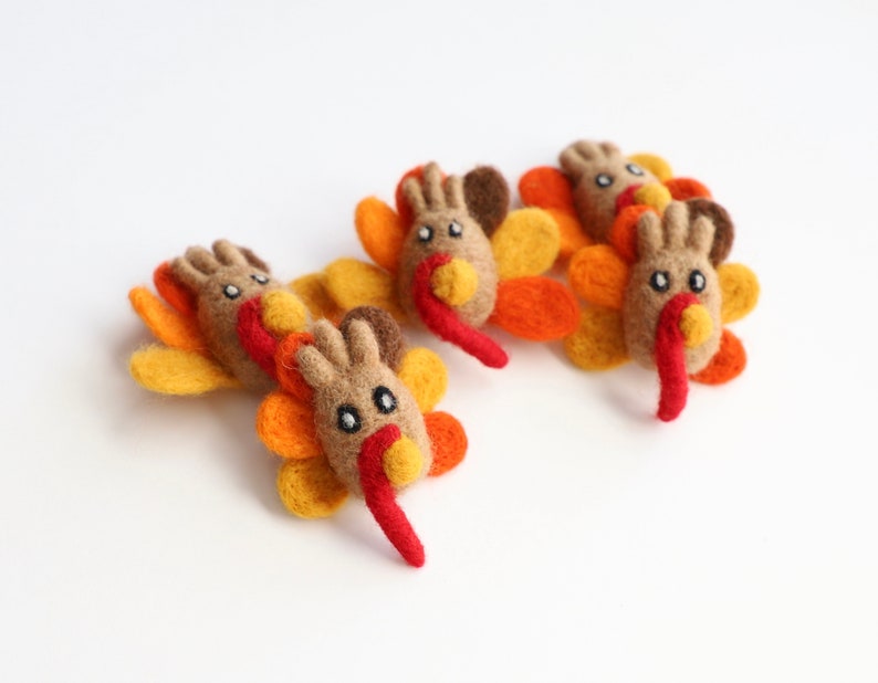Turkey Felt Ball Shape - Thanksgiving Felt Balls - Thanksgiving Turkey ...