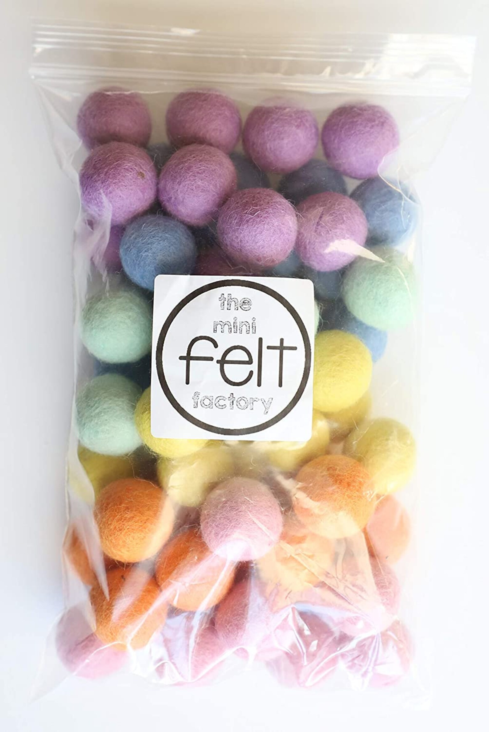 Pastel Felt Balls - Pastel Rainbow Felt Pom Poms - Rainbow Felt Ball ...