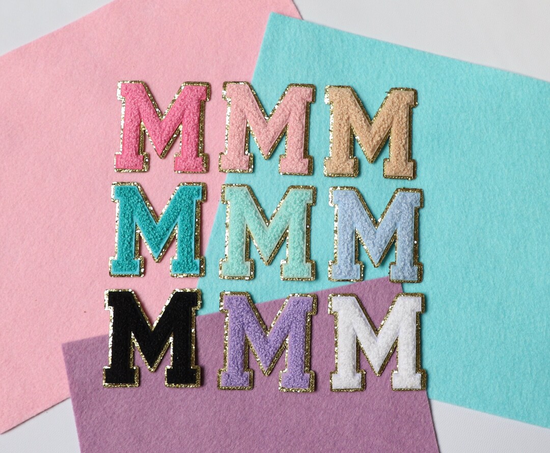 Glitter Varsity Patch - Chenille Patch - Chenille Letter - Iron on ...