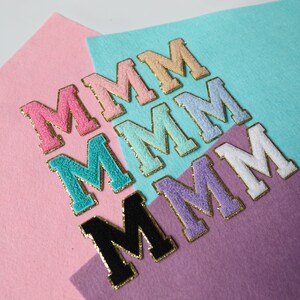 Glitter Varsity Patch - Chenille Patch - Chenille Letter - Iron on ...