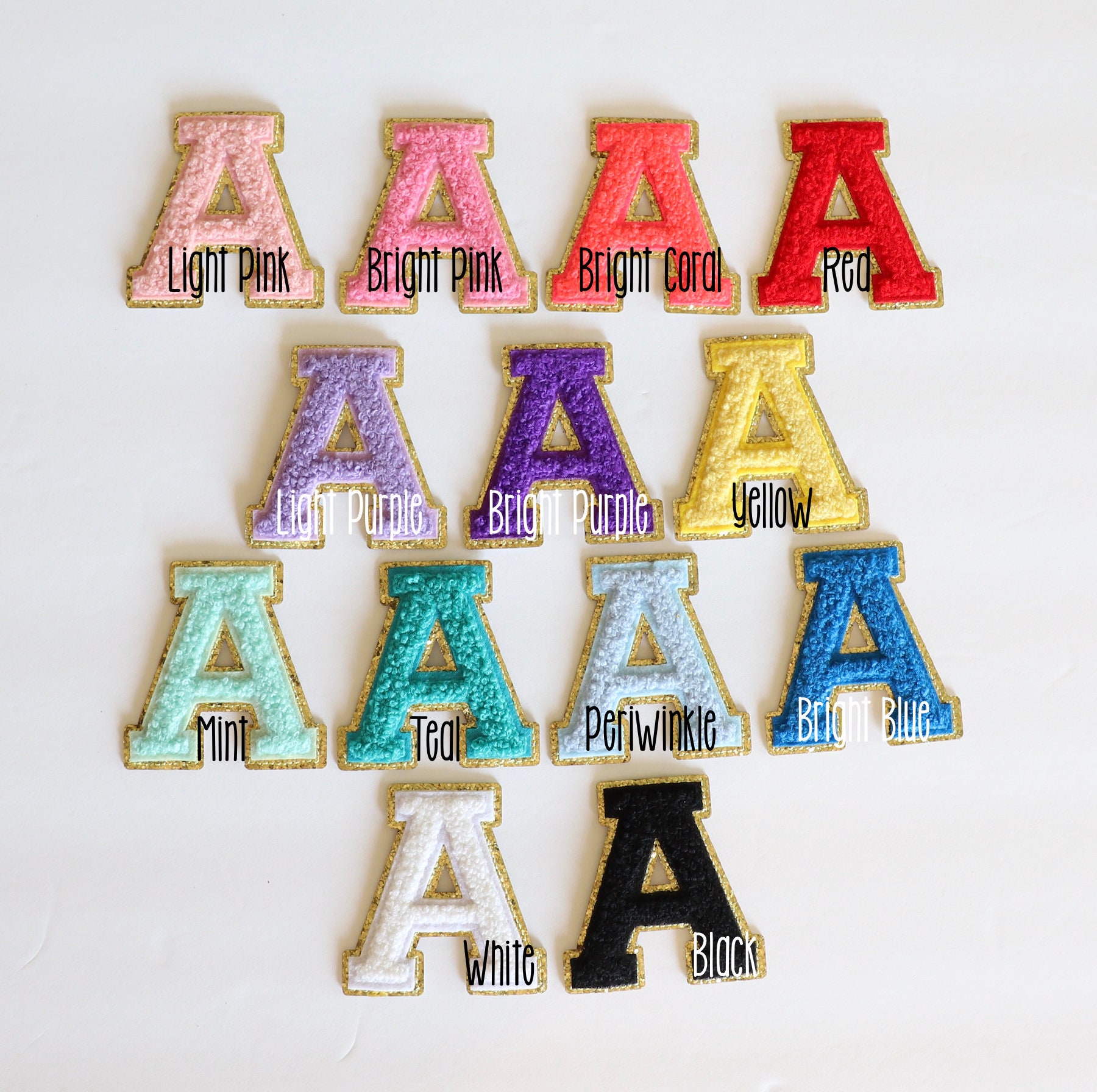 Stick on M Gold Varsity Letter Chenille Sticker Patches | Etsy