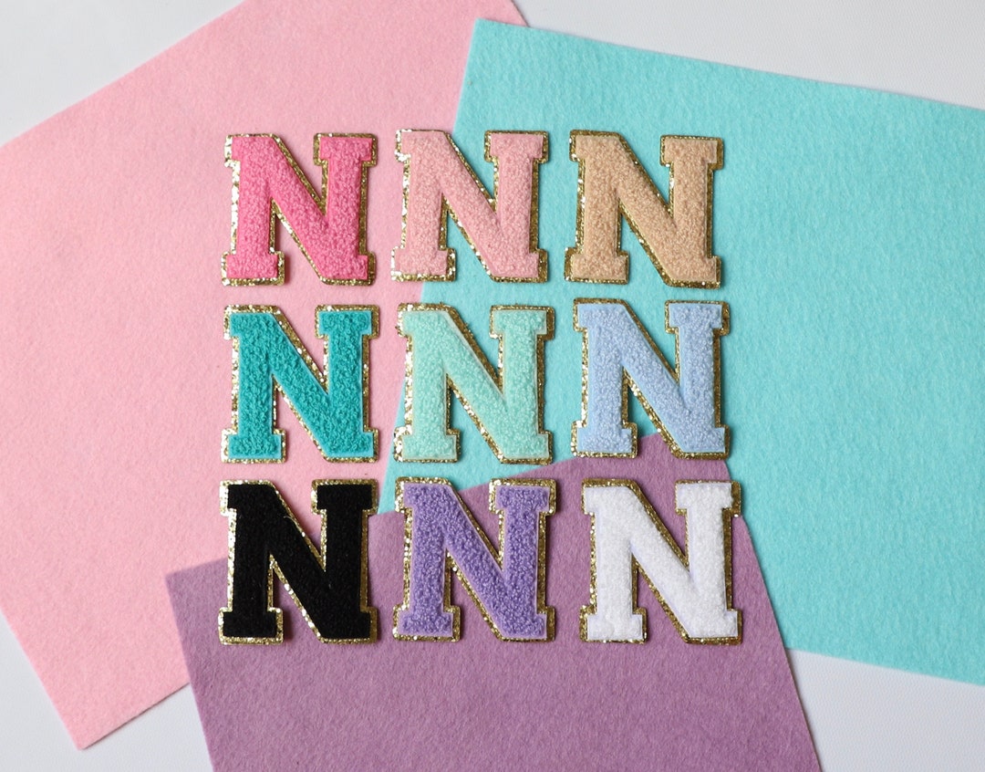 Glitter Varsity Patch - Chenille Patch - Chenille Letter - Iron on ...