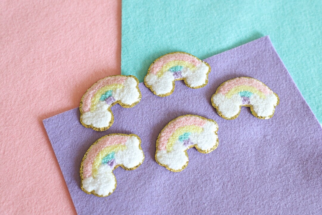 Rainbow Glitter Varsity Patch - Chenille Patch - Chenille Letter - Iron ...