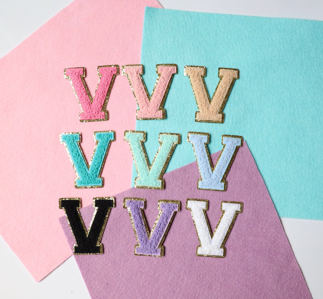 Glitter Varsity Patch Chenille Patch Chenille Letter - Etsy