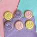 Smiley Face Glitter Varsity Patch - Chenille Patch - Chenille Letter ...