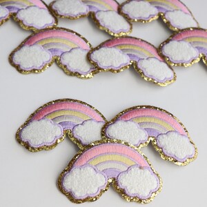 Rainbow Glitter Varsity Patch - Chenille Patch - Chenille Letter - Iron ...