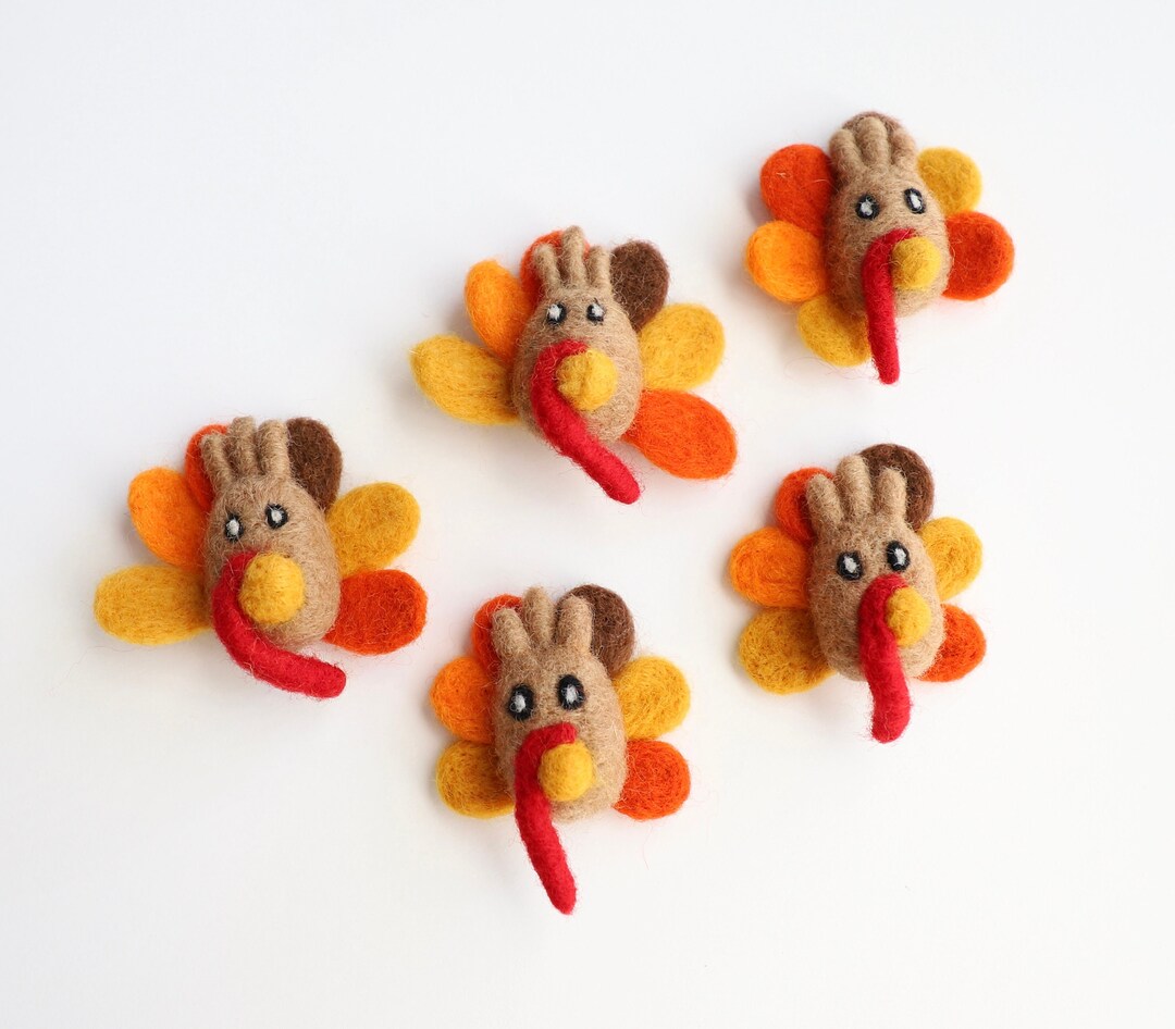 Turkey Felt Ball Shape - Thanksgiving Felt Balls - Thanksgiving Turkey ...