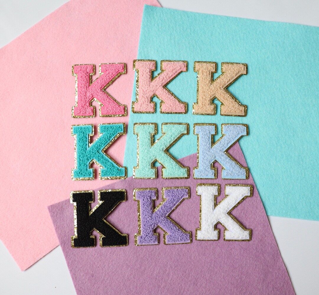 Glitter Varsity Patch - Chenille Patch - Chenille Letter - Iron on ...