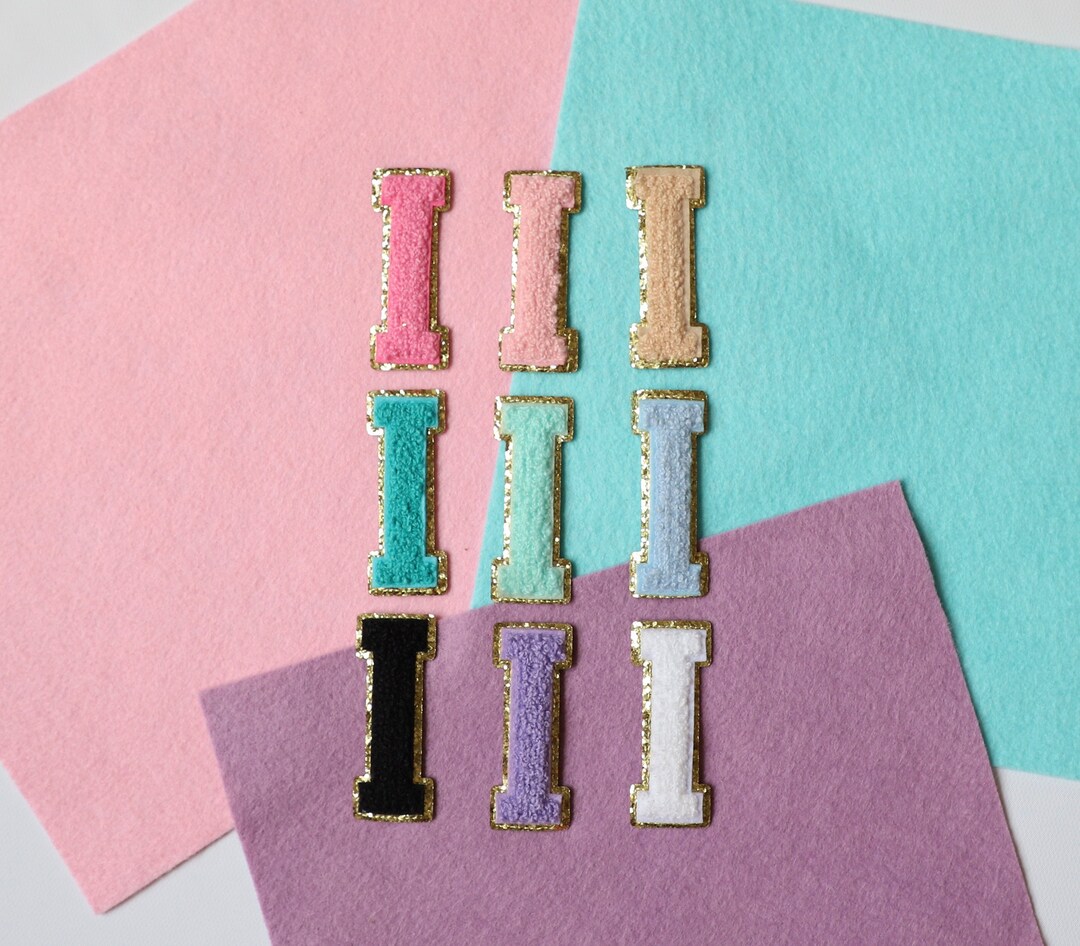 Glitter Varsity Patch Chenille Patch Chenille Letter Iron on Chenille ...