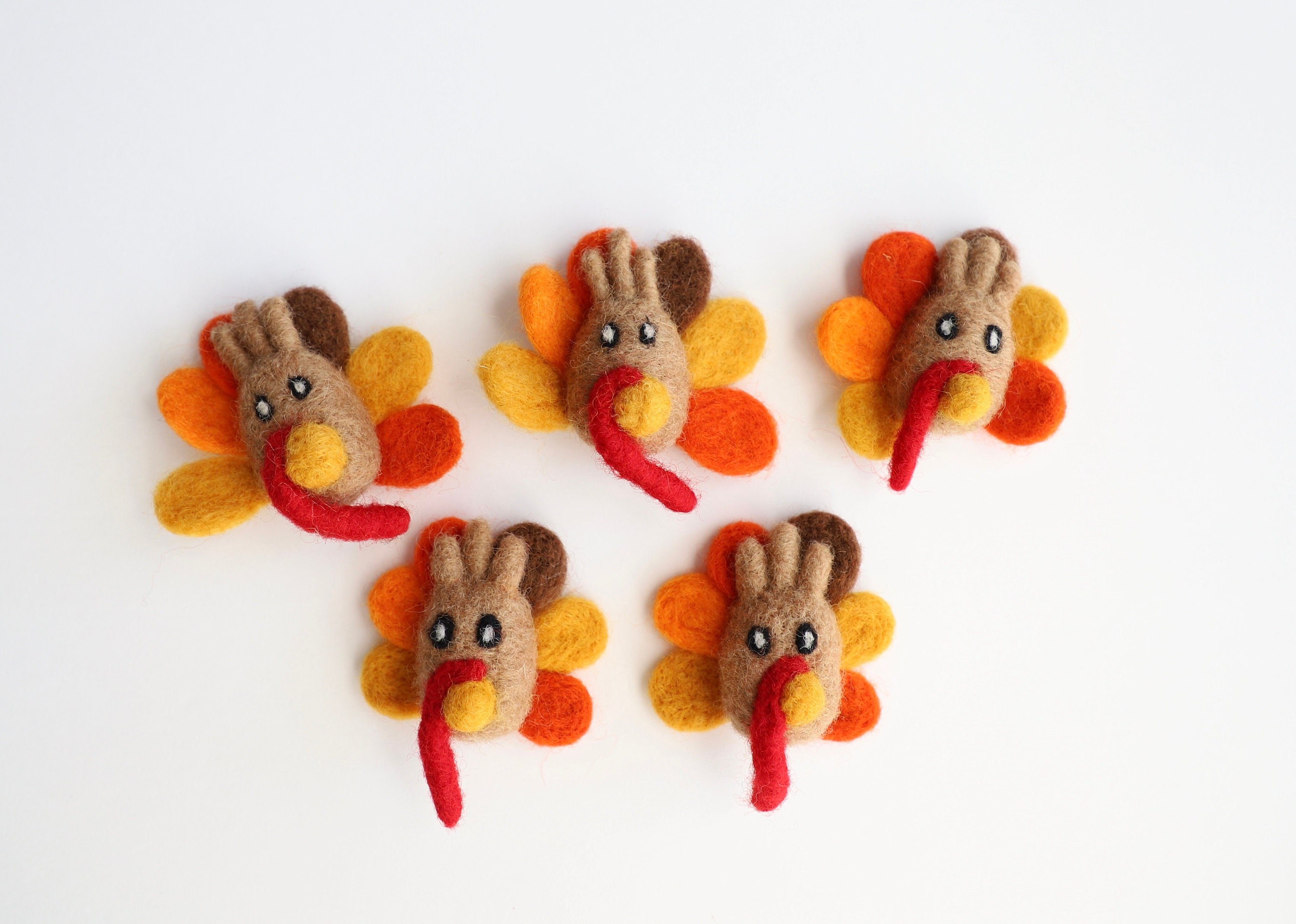 Turkey Felt Ball Shape - Thanksgiving Felt Balls - Thanksgiving Turkey ...