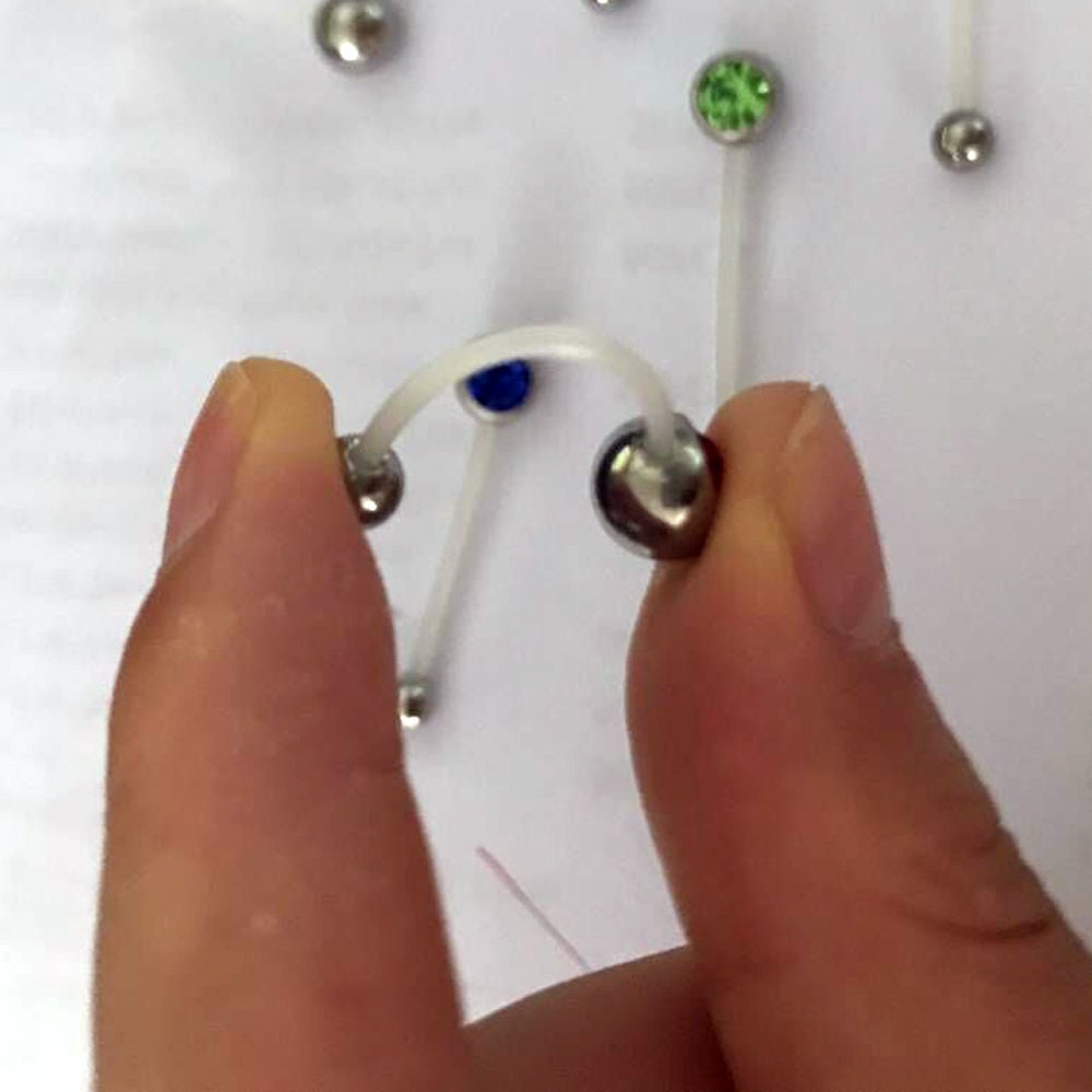 Ptfe Flexible CZ Crystal Pregnant Maternity Navel Belly Ring - Etsy