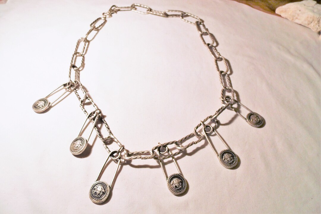 Metal Belt Safety Pins, Chain Belt With Pendants, Ethnic Jewelry Belt ...