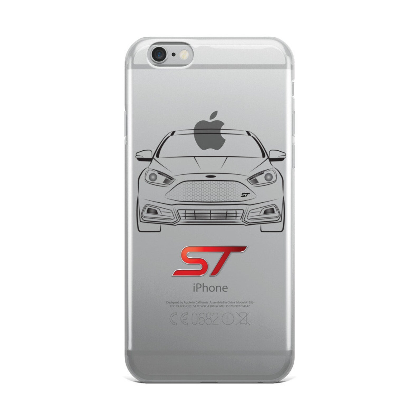 Ford Focus ST iPhone Case: Black Graphic Car Art - Etsy