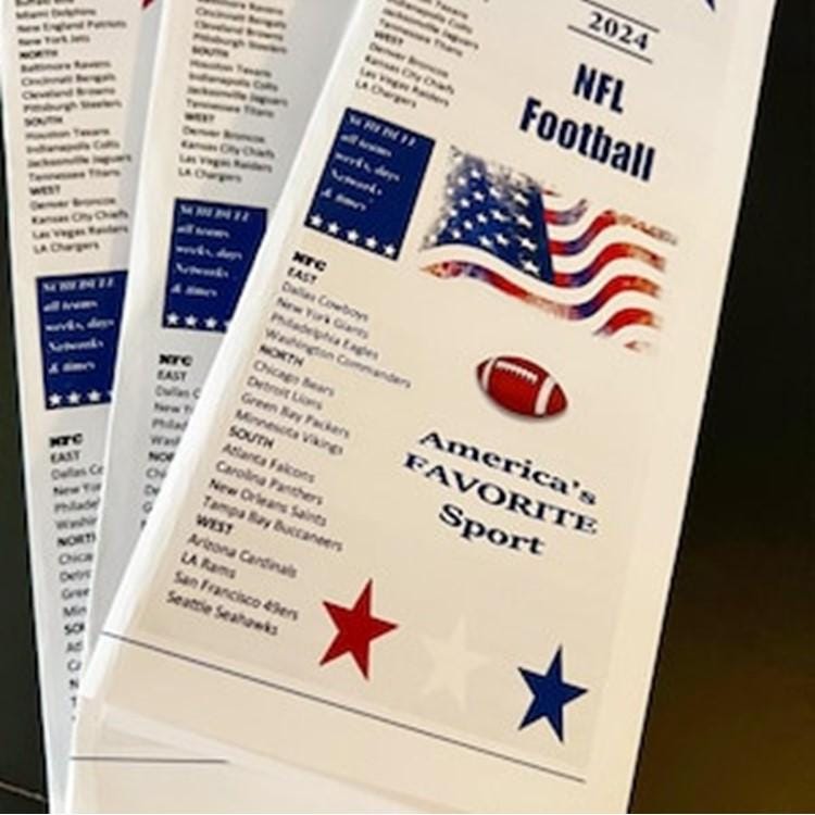 Football NFL-2024 Schedule Includes All Teams! - Etsy