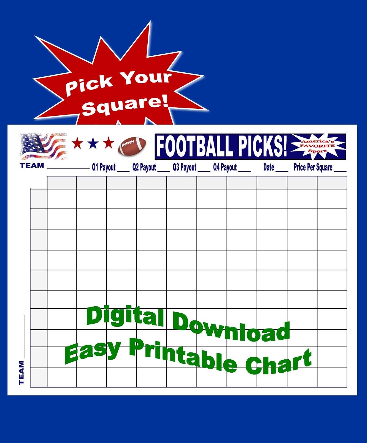 Football Pool Picks Chart! - Etsy