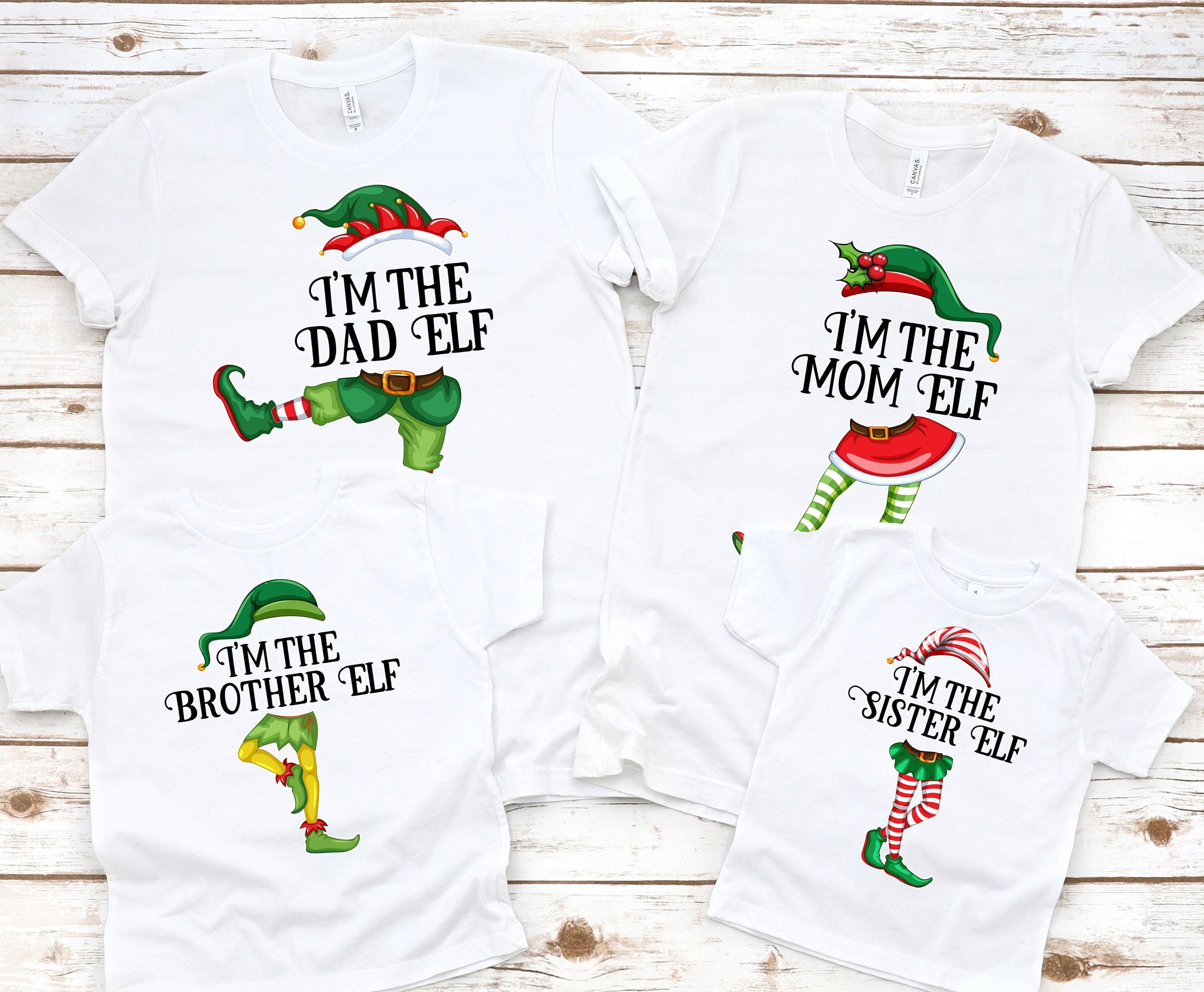 Camisas de la familia Elf Camisas navideñas a juego Camiseta de ...
