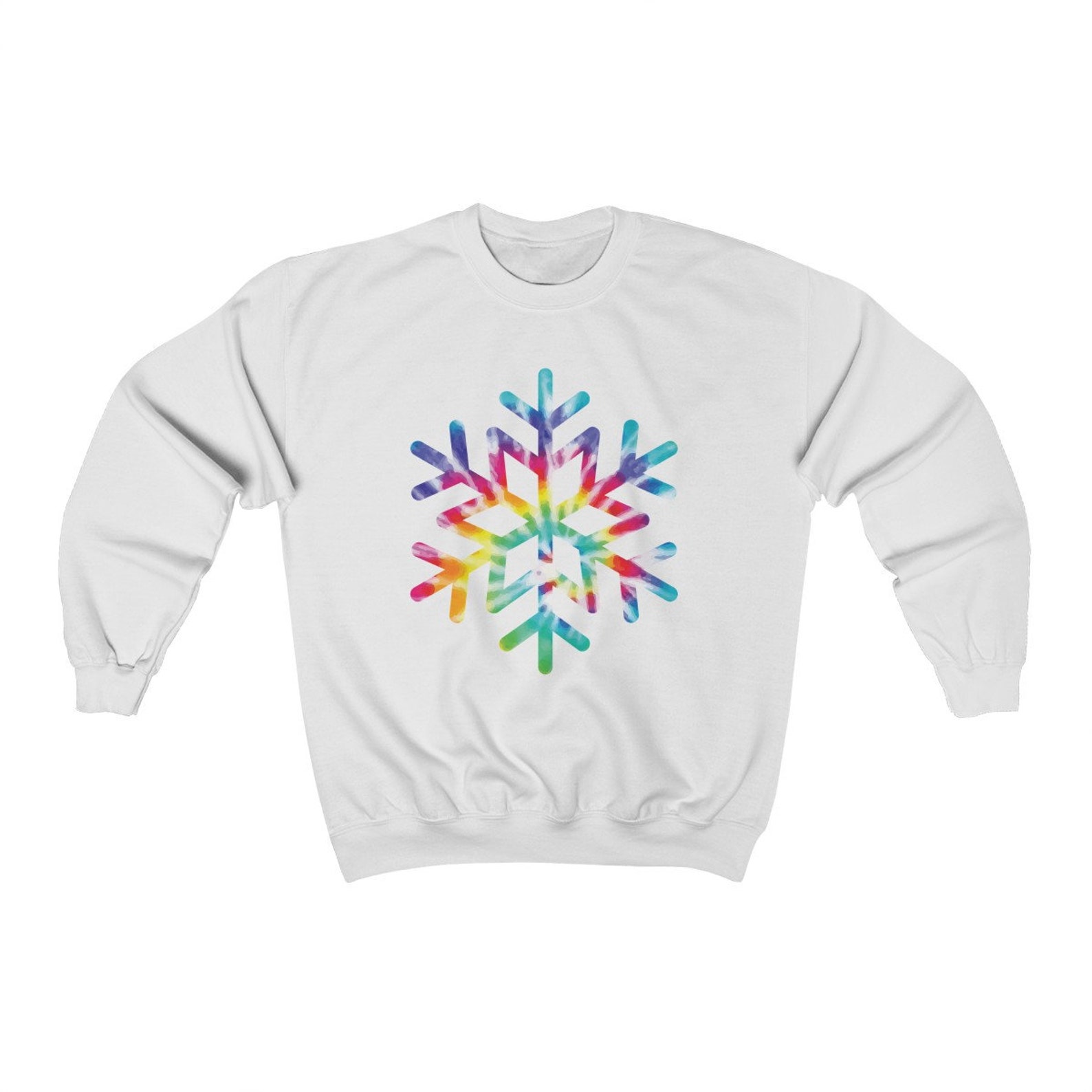 Tie Dye Snowflake Sweatshirt Fun Christmas Sweatshirt Hippie | Etsy