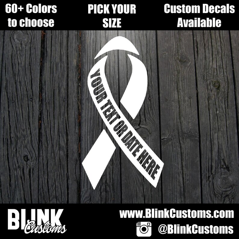 Personalized Cancer Awareness Decal Pick Your Color and Add | Etsy