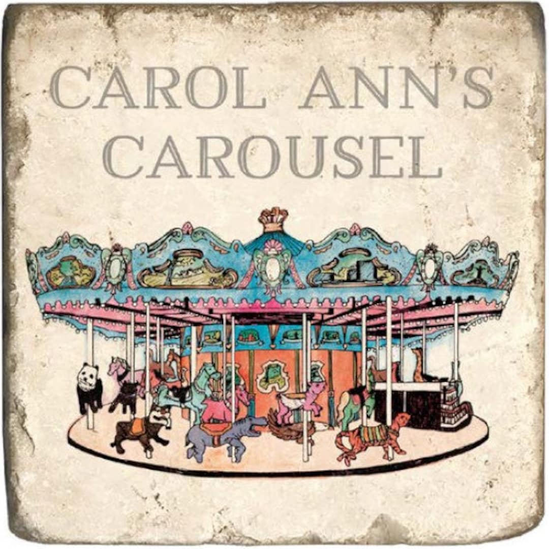 Carol Ann's Carousel Words Marble Coaster - Etsy
