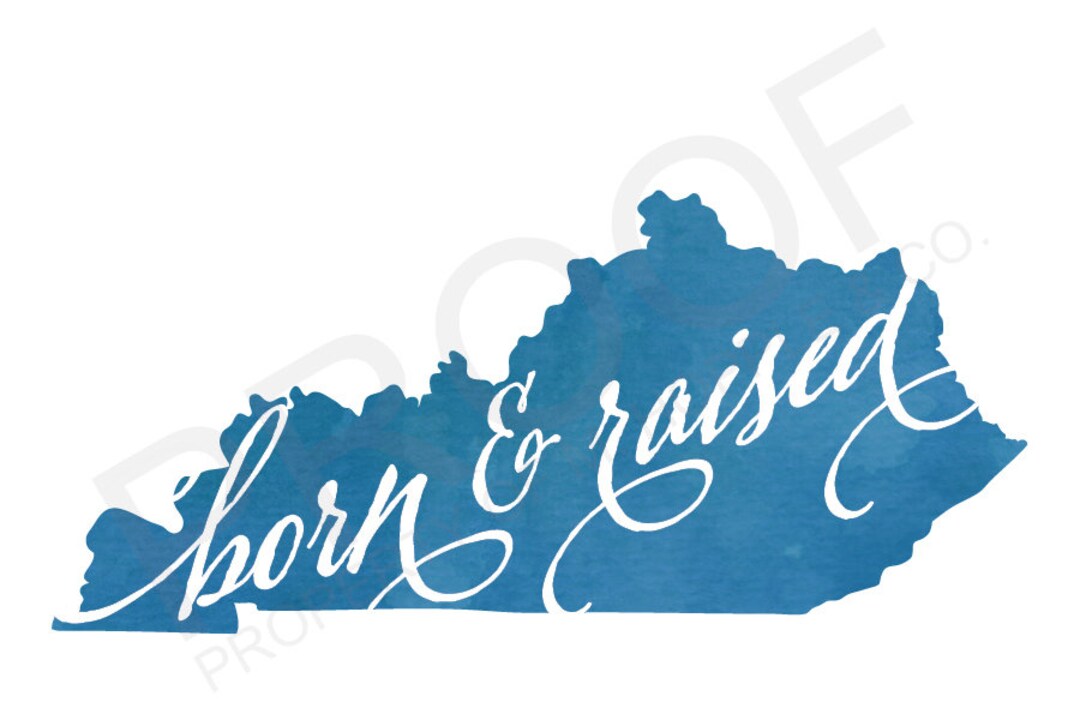 Kentucky Born & Raised Postcard - Etsy