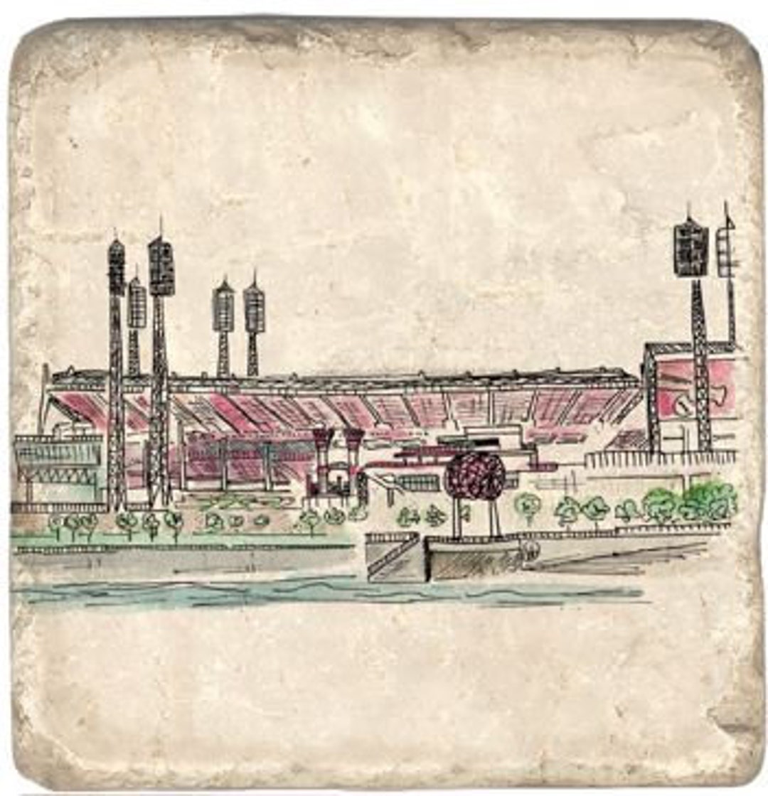 Great American Ball Park Marble Coaster - Etsy