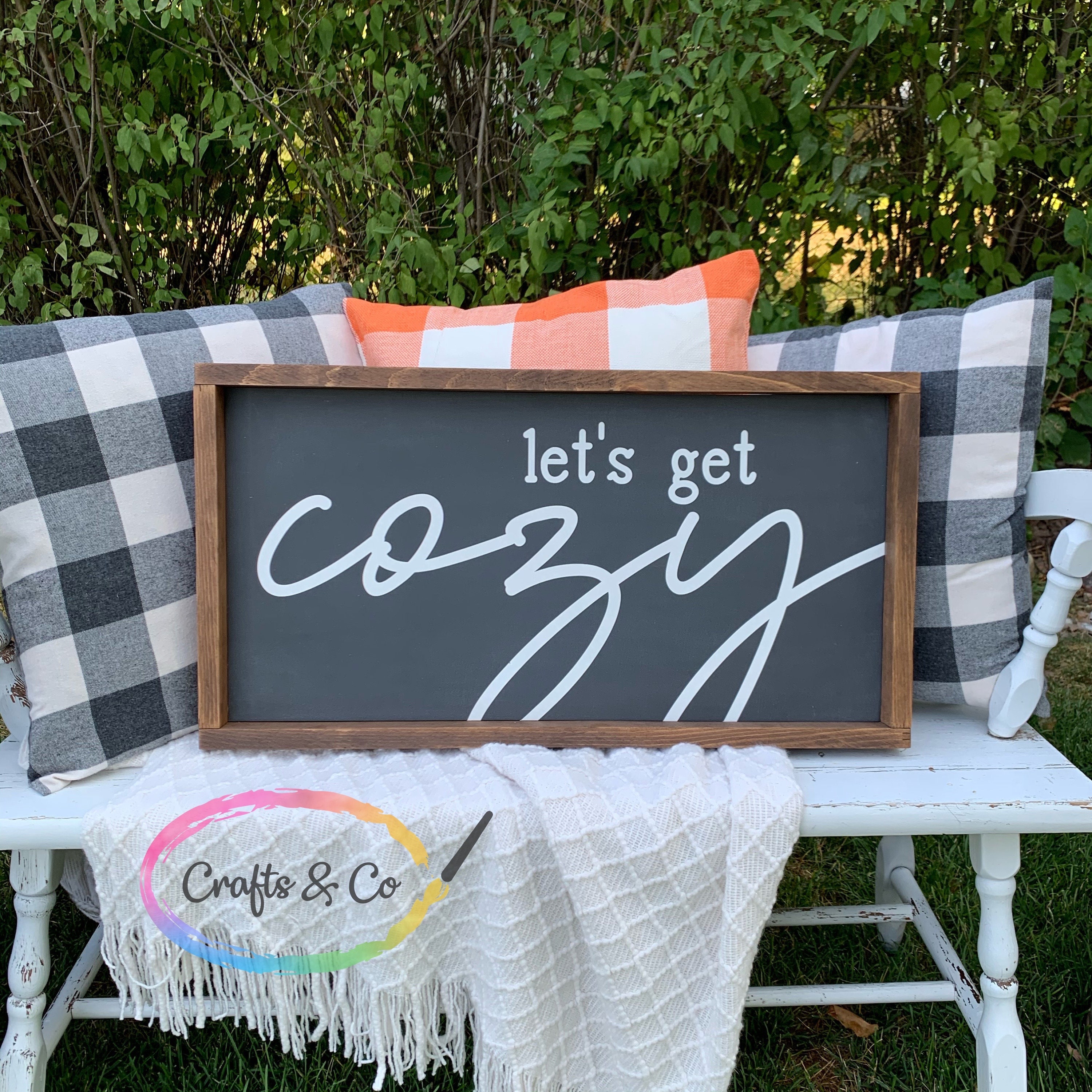 SVG Let's Get Cozy, Sign, Rustic, Living Room Sign, Bedroom Sign ...