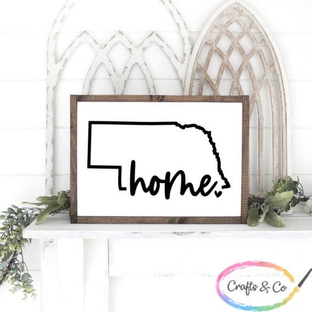 SVG Nebraska, Home, State Outline, Heart, Digital File - Etsy