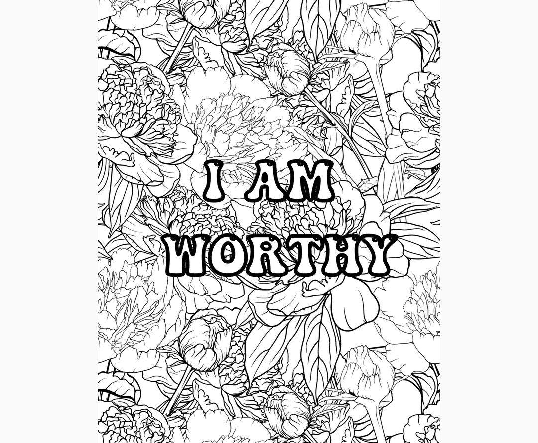 Self Care Coloring Pages for Adults| Printable Coloring Pages| Two ...