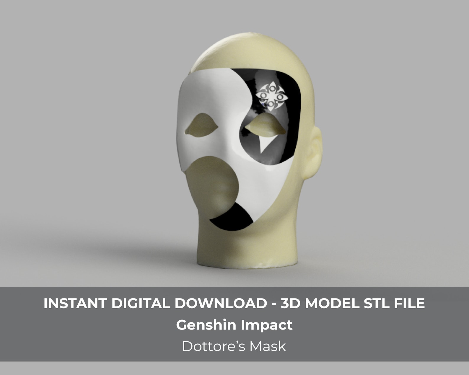 Genshin Impact Il Dottore Mask 3D Model STL File - Etsy Singapore