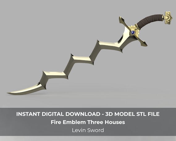 Fire Emblem Three Houses Levin Sword Sword 3D Model for | Etsy