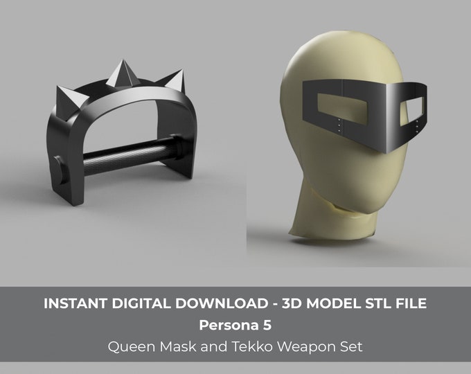 Persona 5 Makoto Niijima - Queen Cosplay Mask + Tekko Weapon STL 3d ...