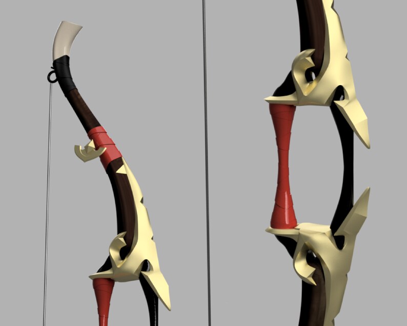 Genshin Impact Gorou's Raven Bow 3D Model STL File - Etsy Singapore
