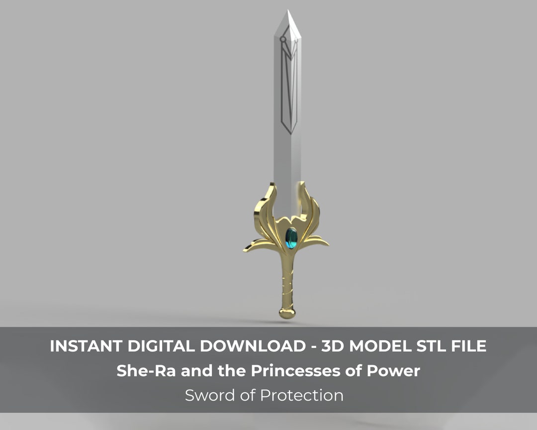 She Ra's Sword of Protection - 3 Ft Long 3D Model STL File for Cosplay ...