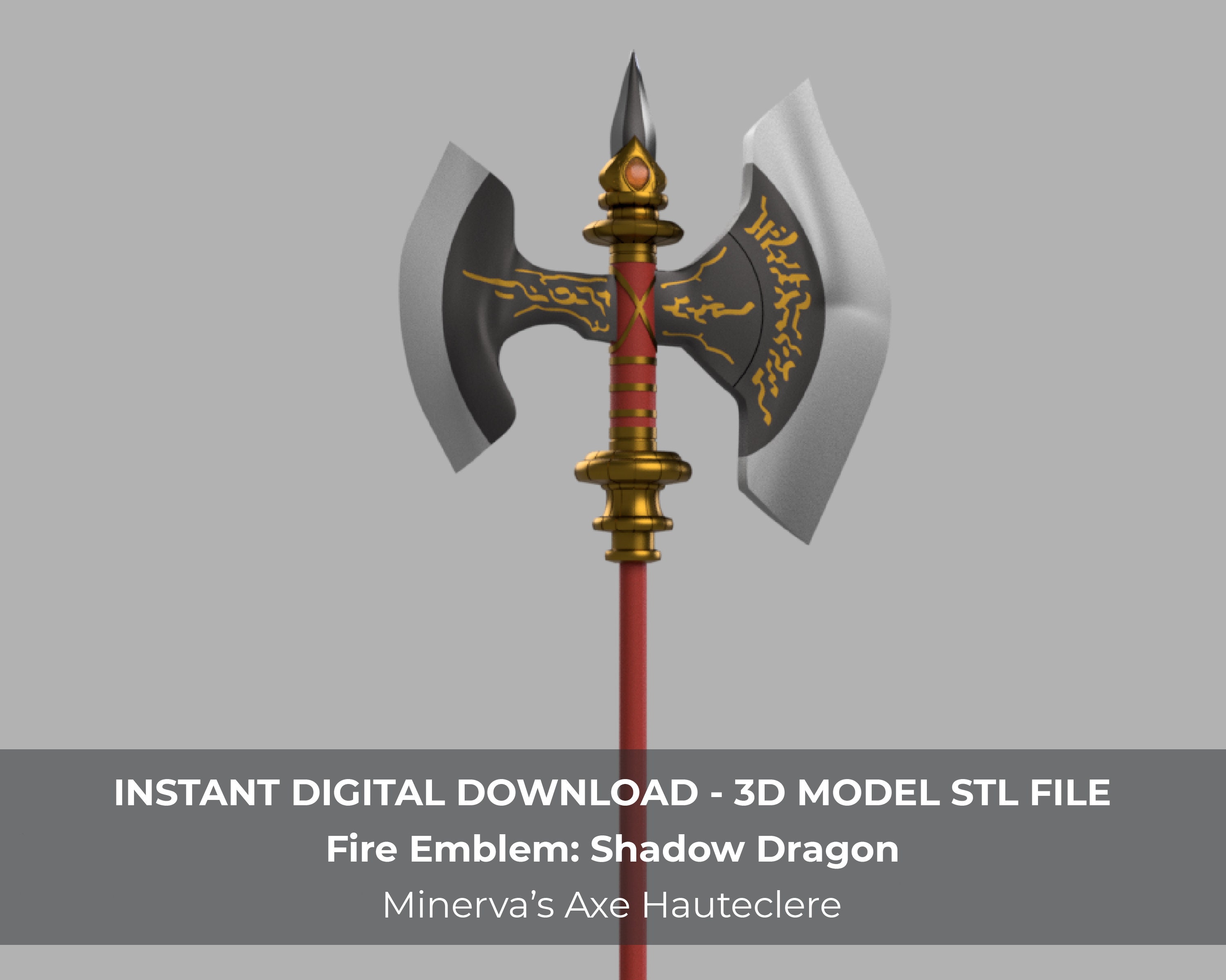 Fire Emblem Shadow Dragon Minerva's Axe Hauteclere 3D | Etsy