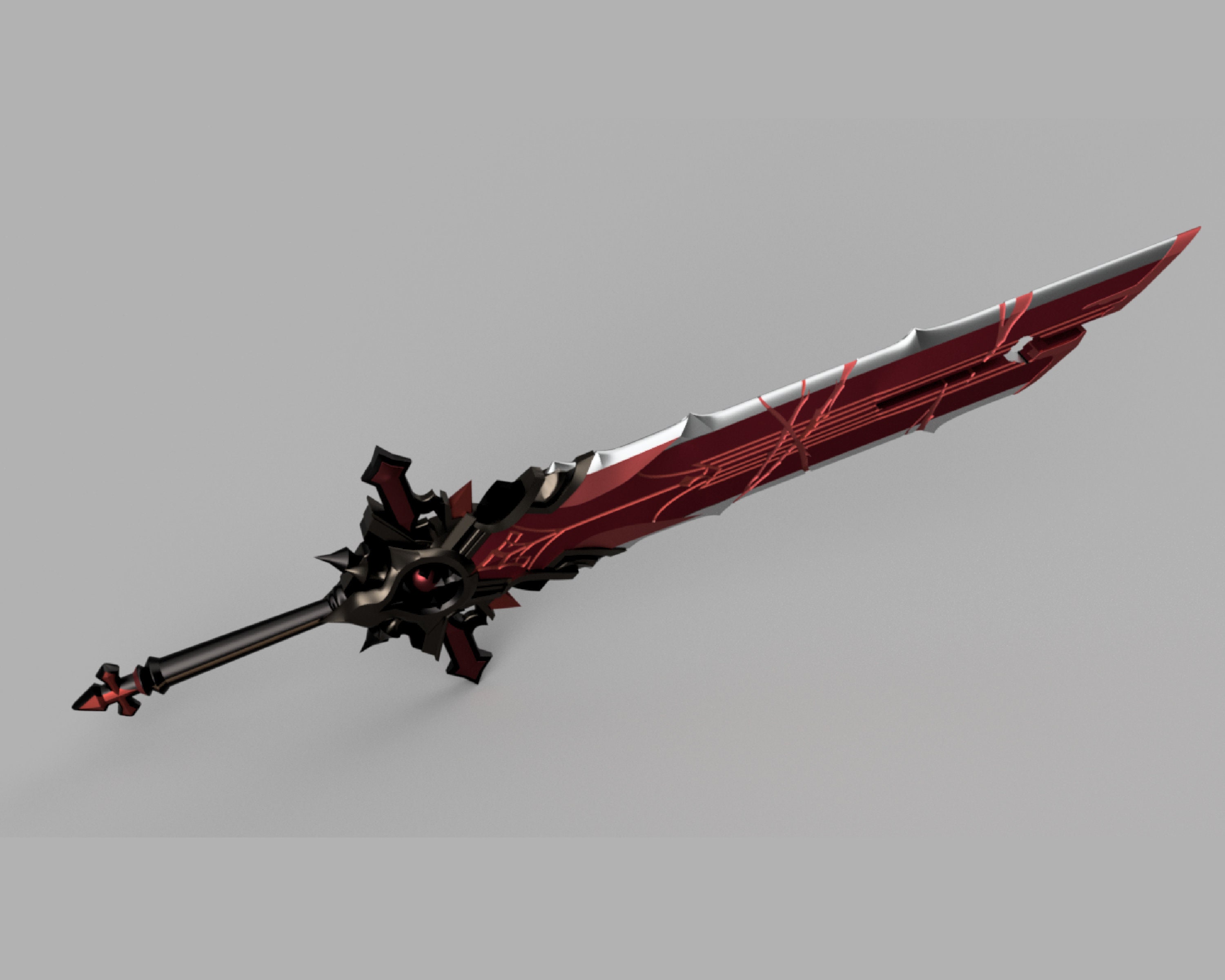 Genshin Impact Wolf's Gravestone Cosplay Sword 3D Model | Etsy