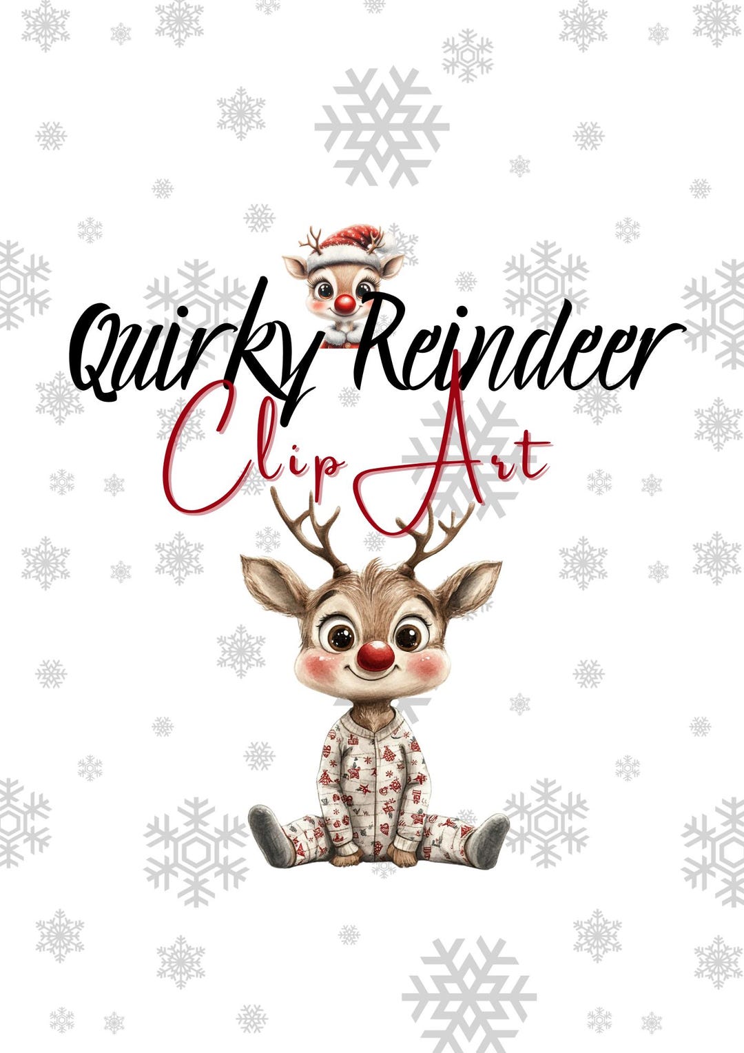 Quirky Reindeer Clipart, Funny Reindeer PNG, Funny Reindeer Clipart ...