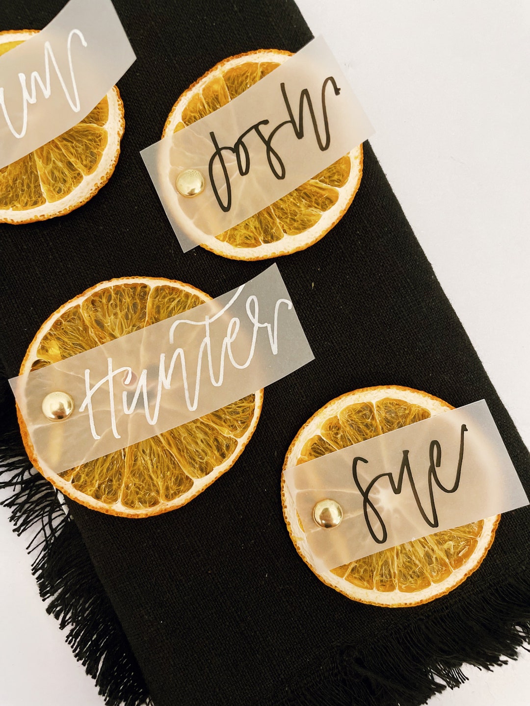 Orange Slice Wedding Place Cards, Citrus Place Setting Wedding, Hand ...