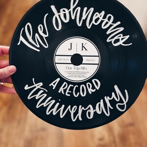 Custom Calligraphy Anniversary Record, Personalized Vinyl LP Gift - Etsy