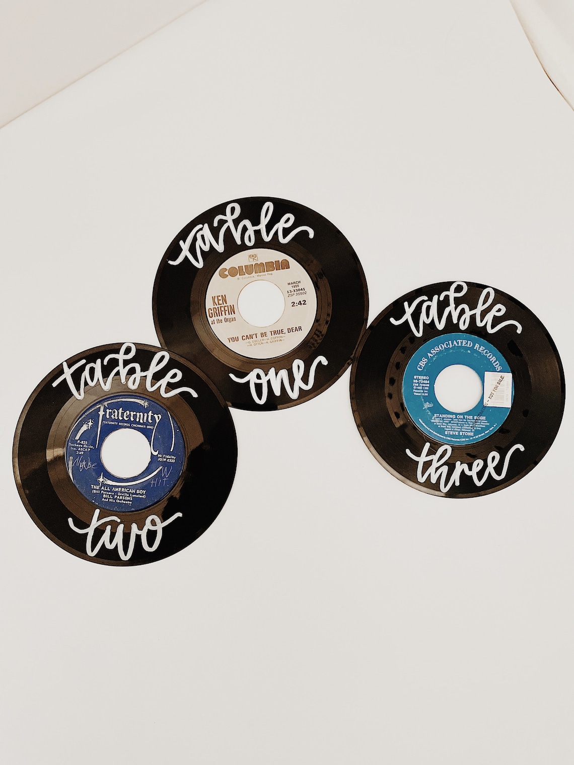 Black Vinyl Record Table Numbers Wedding Table Decor Black - Etsy