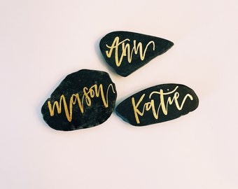 Stone Name Place Cards - Etsy