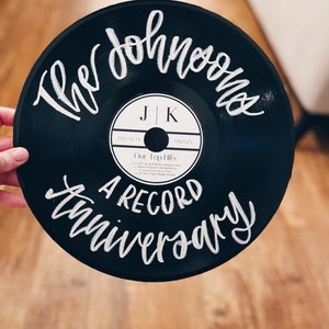 Custom Calligraphy Anniversary Record, Personalized Vinyl LP Gift - Etsy
